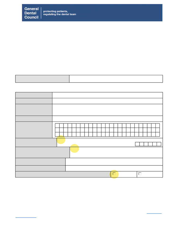 English Language Reference Form | PDF | Dentistry | Patient