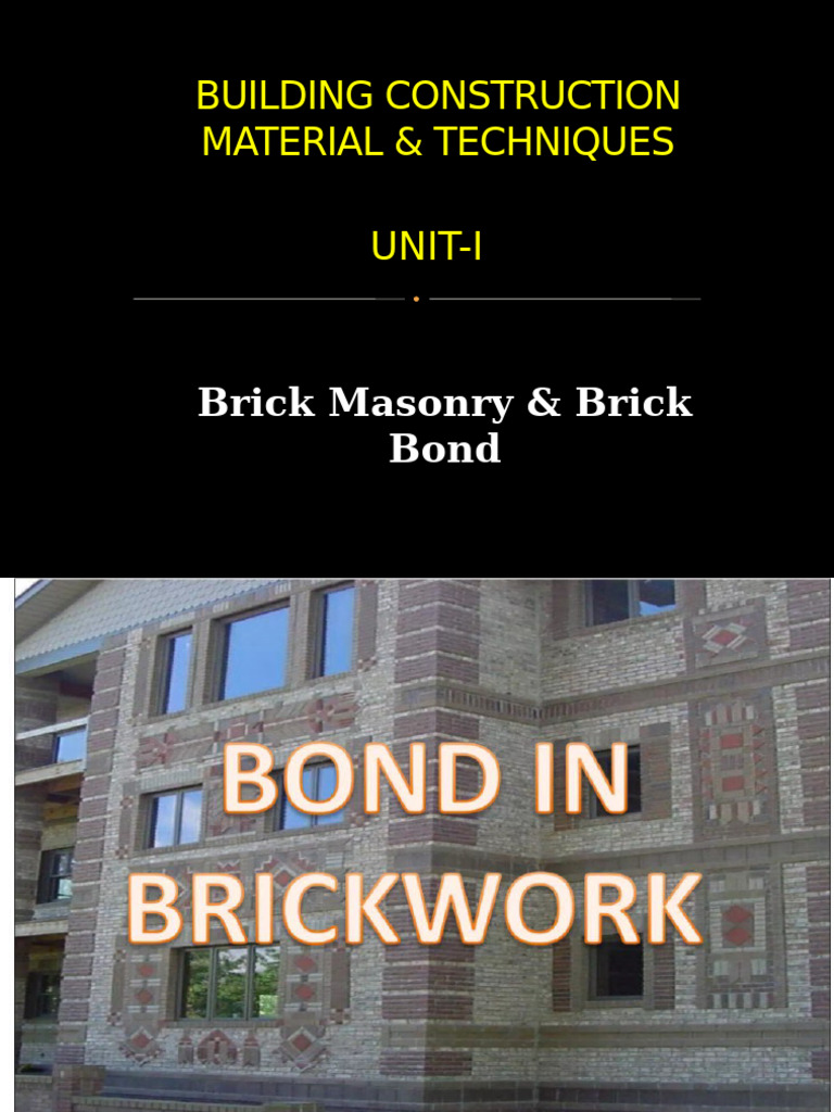 Brick Masonry and Brick Bond | PDF