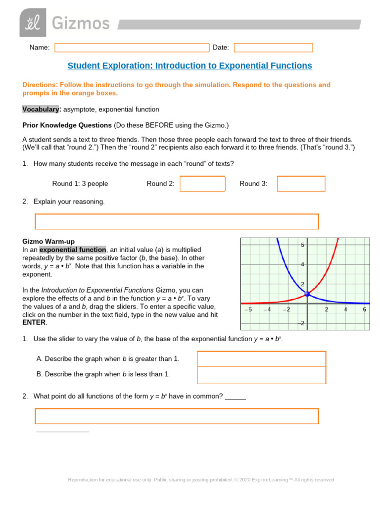Intro Exponential Fctns SE | PDF | Exponentiation | Exponential Function