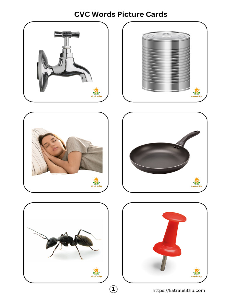 CVC Words Picture Cards PDF | PDF