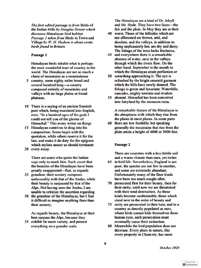 Reading Paired Passage Himalayans | PDF