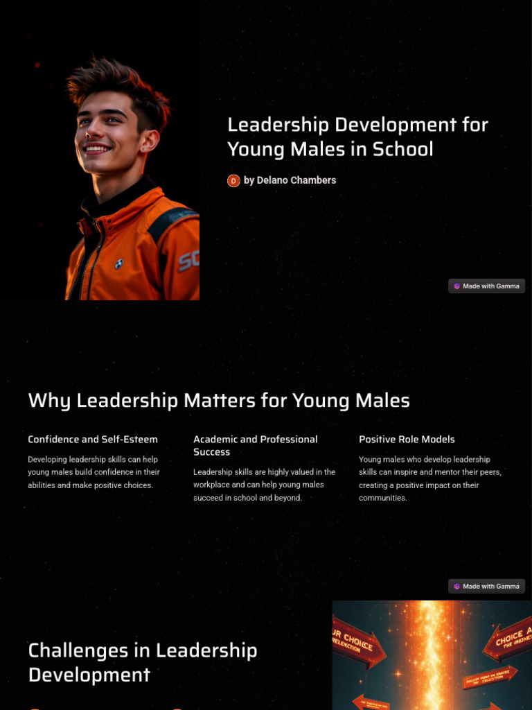 Leadership Development For Young Males in School | PDF | Leadership ...
