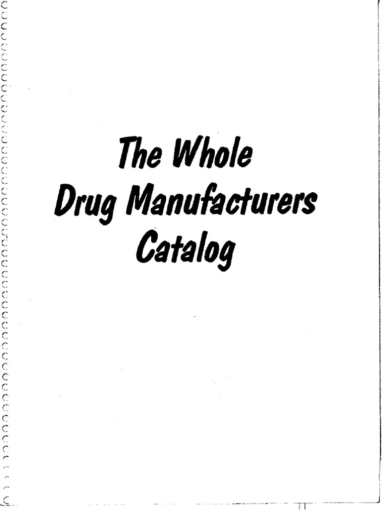 The Whole Drug Manufacturers Catalog Mad Abe | PDF