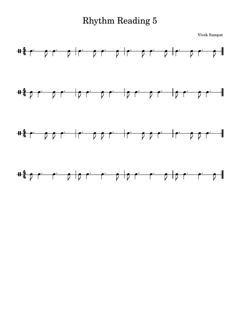 Rhythm Reading 5 | PDF