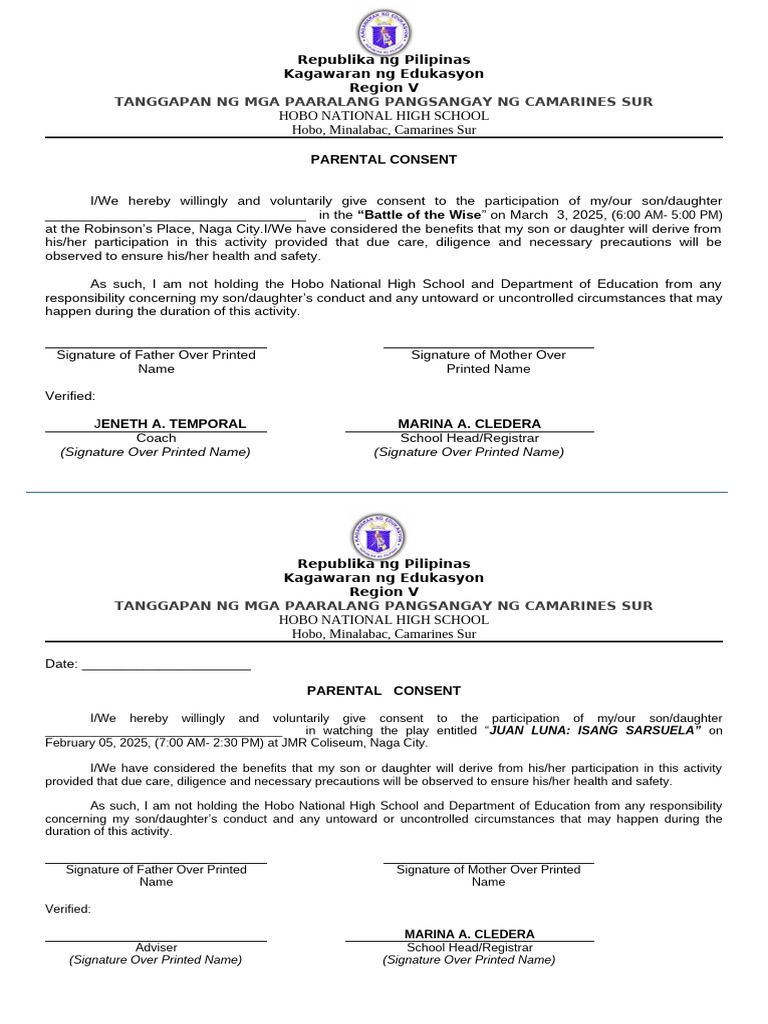 Parent Consent | PDF