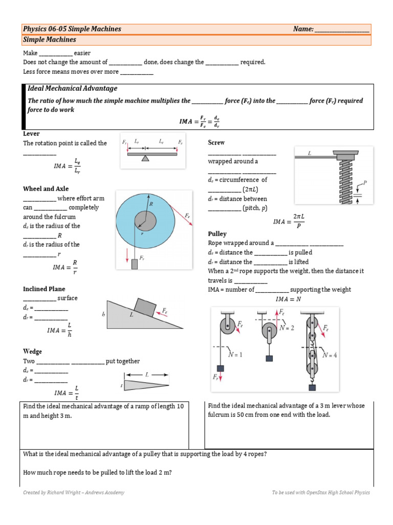 Ideal Mechanical Advantage of Screwdrivers | PDF | Machines | Lever