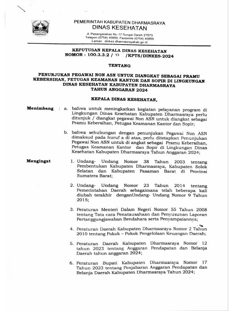 Sk k3, Sopir, Satpam 2024 | PDF