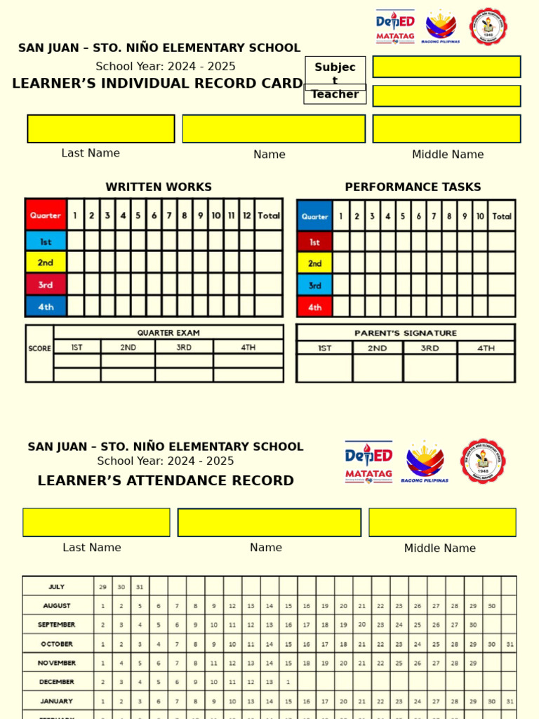 Learners Individual Record | PDF