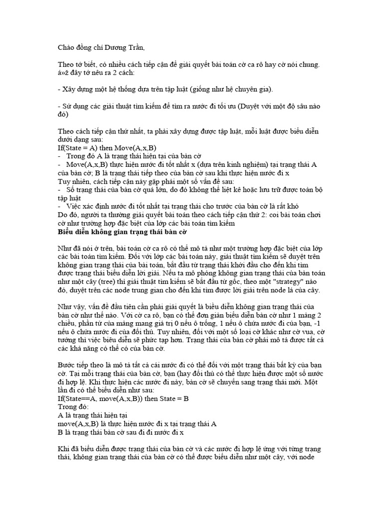 Thuật toán trong Cờ Caro | PDF