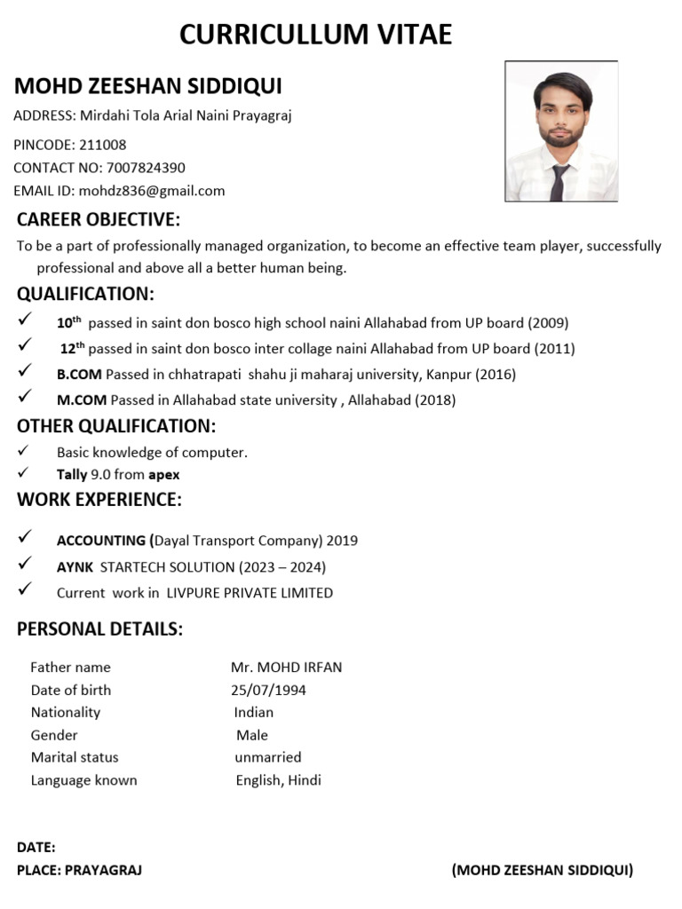 New Resum Zeeshan | PDF