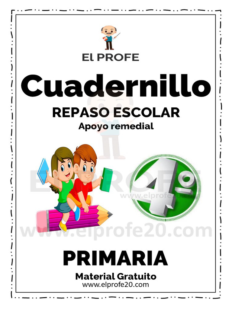 Cuadernillo Repaso Escolar Cuarto Grado | PDF