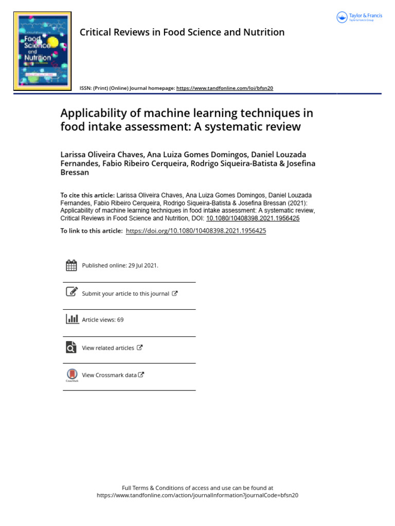 Applicability of machine learning techniques in | PDF | Machine Learning | Systematic Review