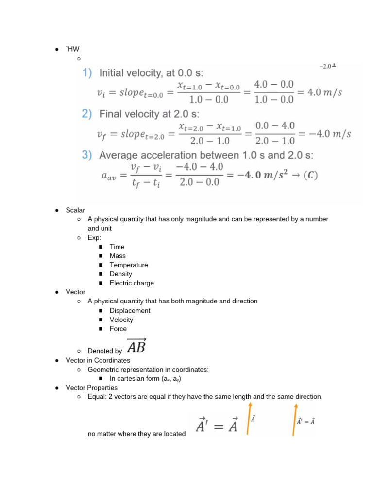 Class 3 - Vector Arithmetic | PDF | Acceleration | Euclidean Vector