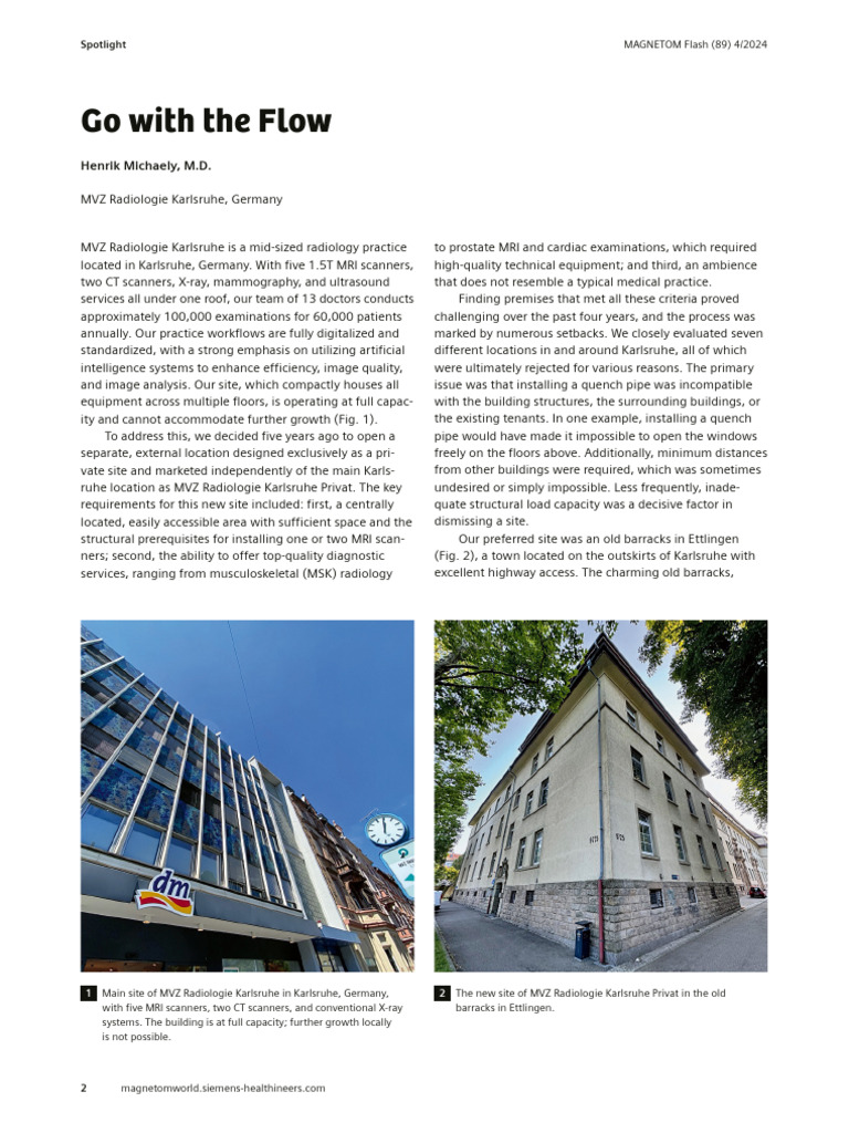 Siemens-Healthineers MR MAGNETOM-Flash Michaely Go-with-the-Flow RSNA 2024 | PDF | Magnetic ...