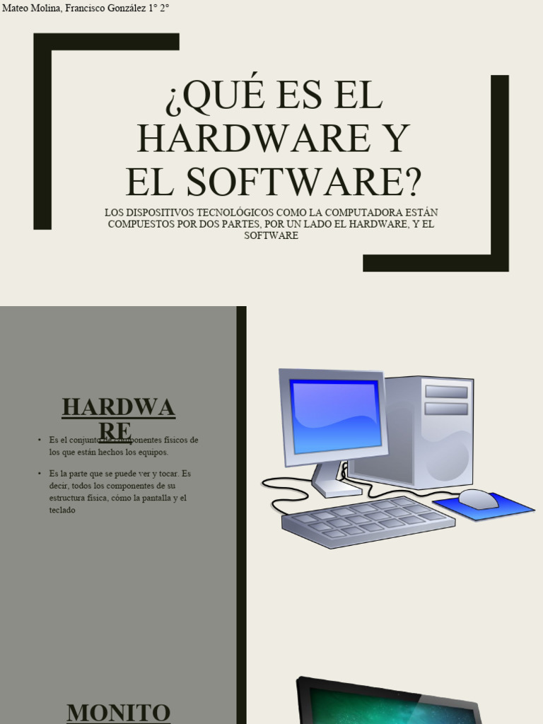 Qué Es El Hardware y El Software | PDF | Hardware de la computadora ...