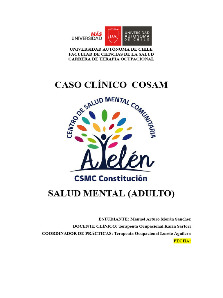 Caso Clínico COSAM Constitución | PDF | Salud mental | Terapia ocupacional