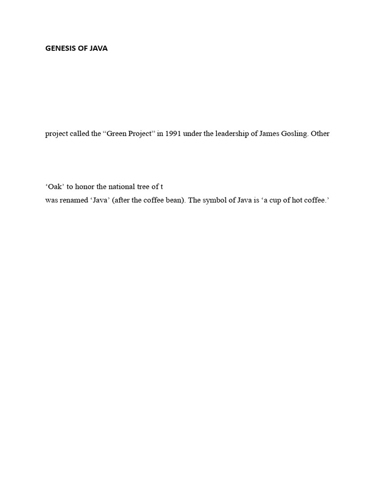 History and Evolution of Java Language | PDF
