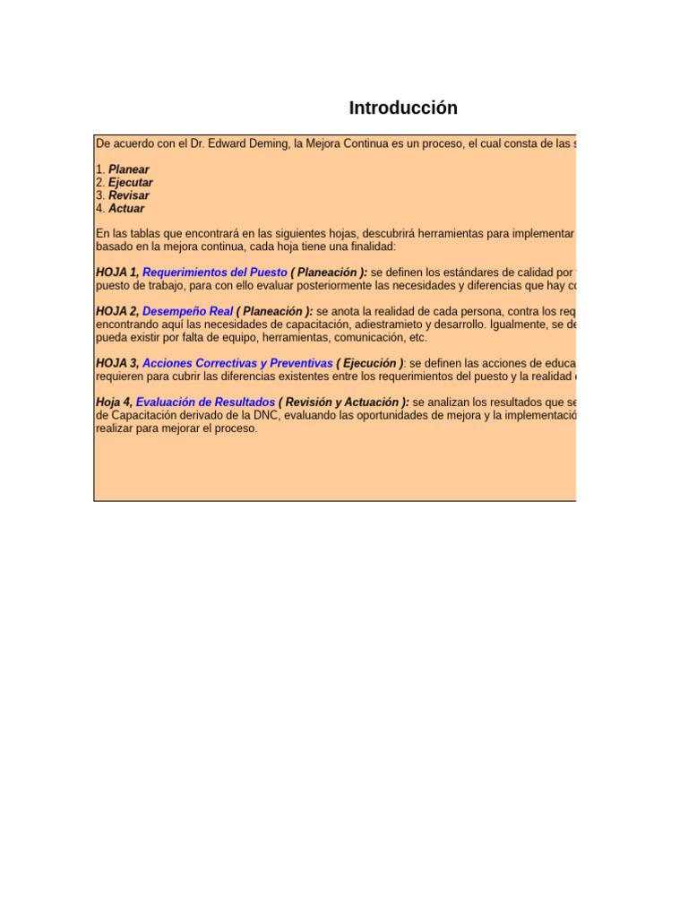 MODELO FORMATOS DNC POR MEJORA CONTINUA | PDF | Planificación | Internet