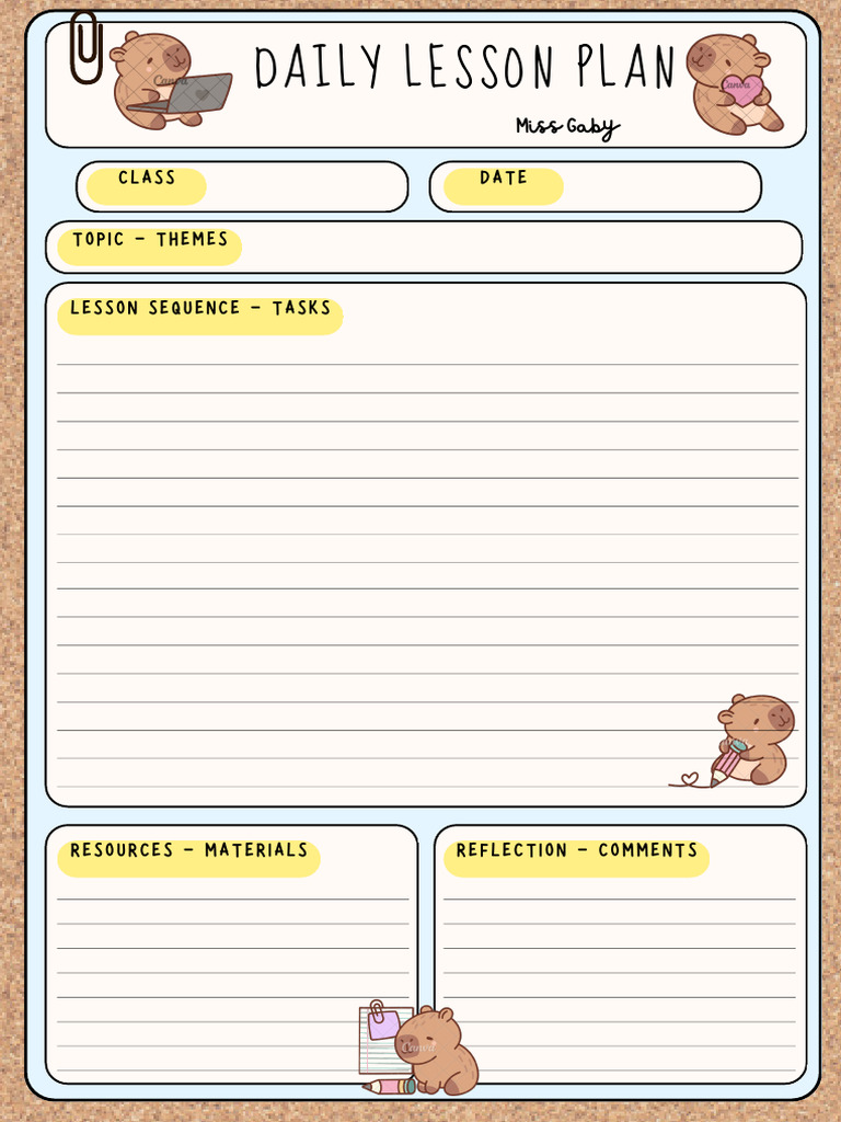 Daily Lesson Plan Template | PDF