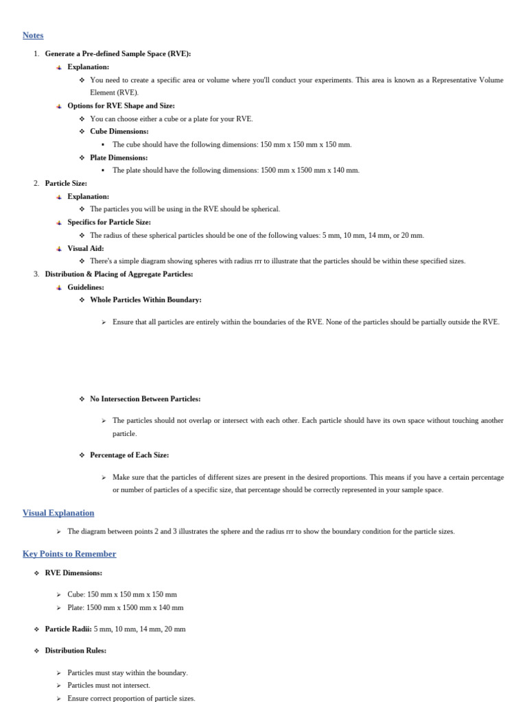 RVE Guidelines for Particle Distribution | PDF | Sphere | Dimension