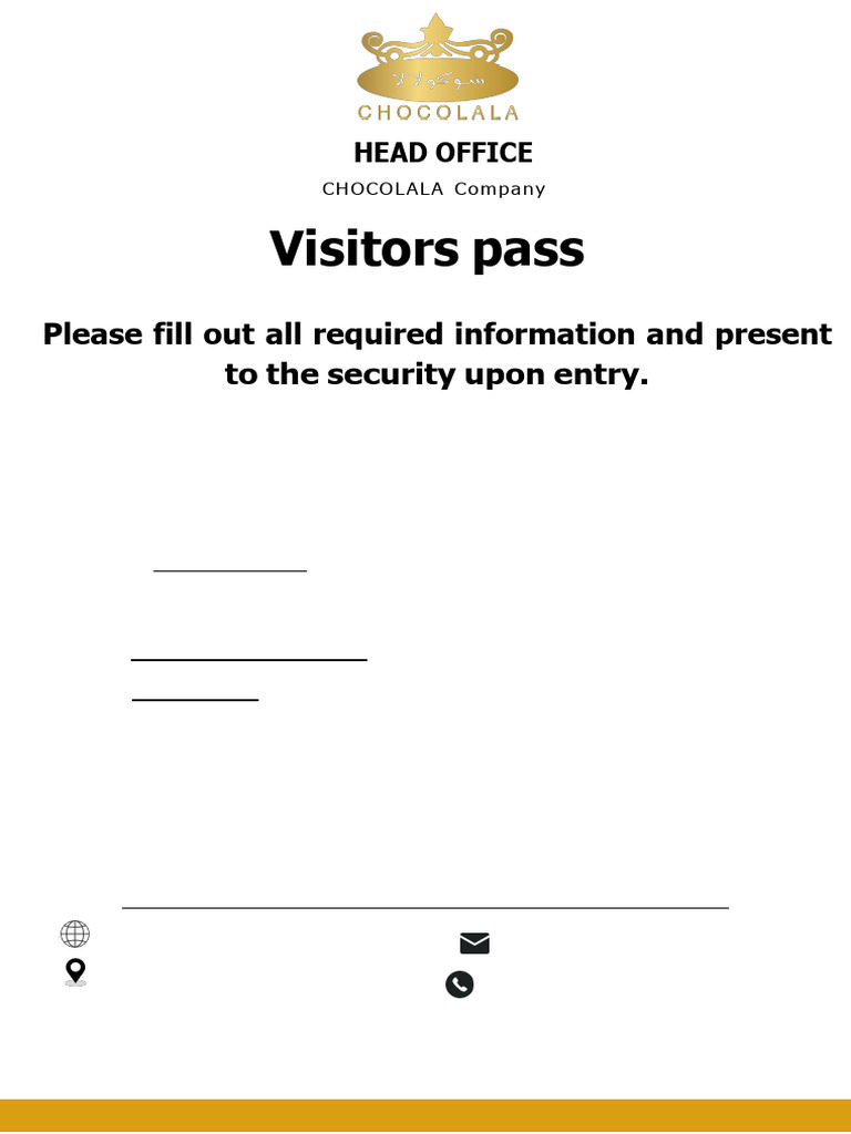 Visitors Pass - Muhammed Shaheer M.B | PDF