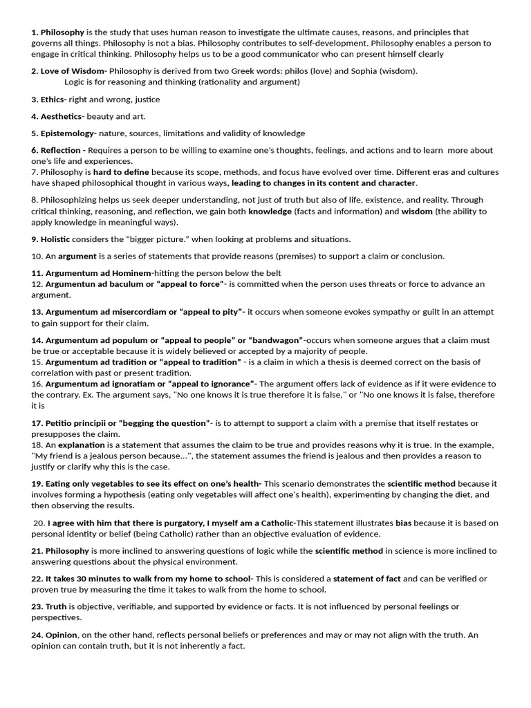 REVIEWER | PDF | Reason | Thought