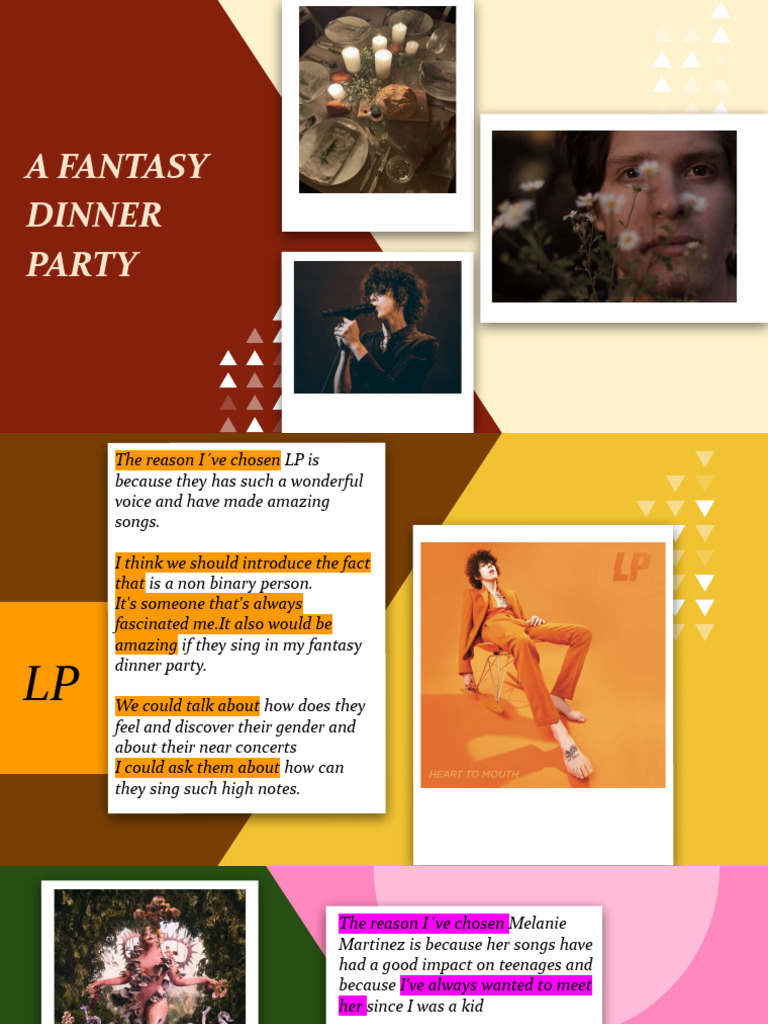 Geraldine Briseida Sandate-plan a Fantasy Dinner Party | PDF