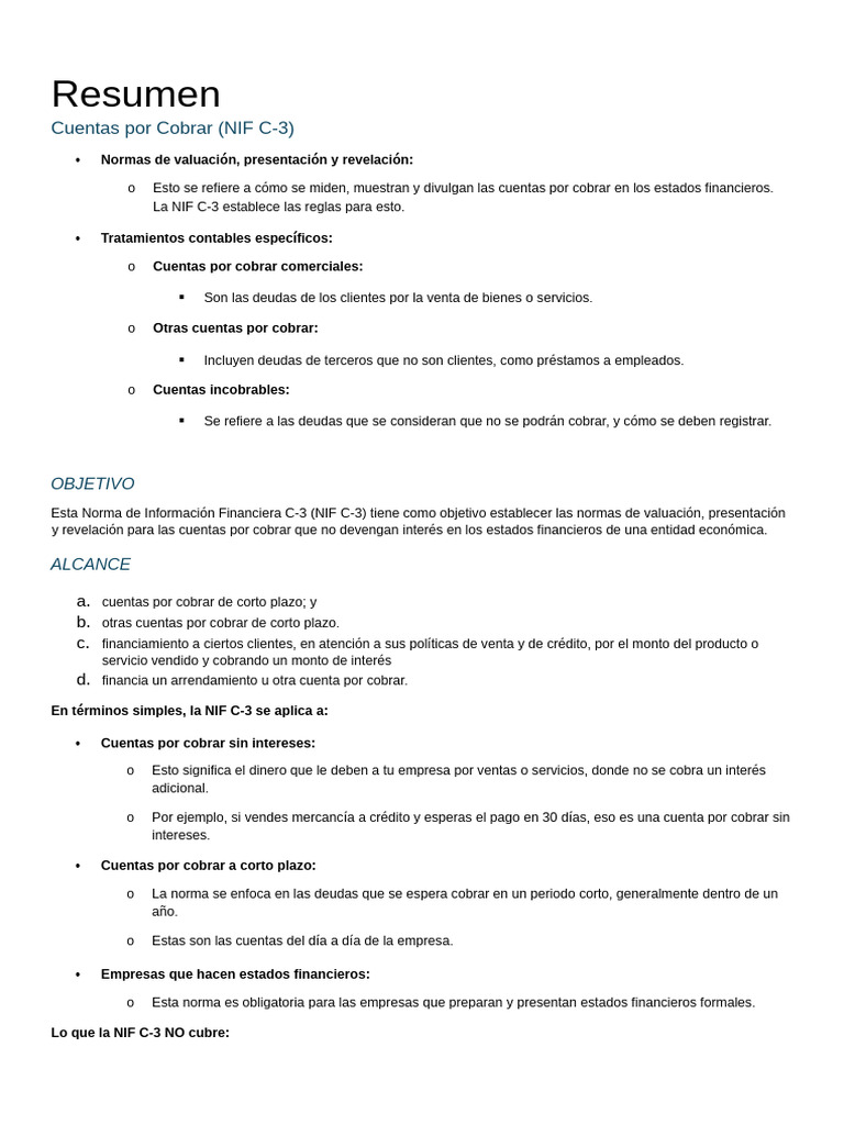 Nif C3 Guia | PDF | Interés | Contabilidad