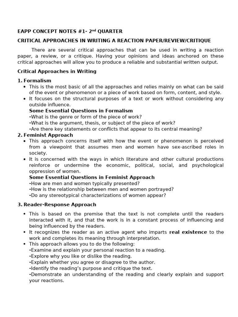 EAPP CONCEPT NOTES 1 2nd QUARTER | PDF | Concept | Evaluation