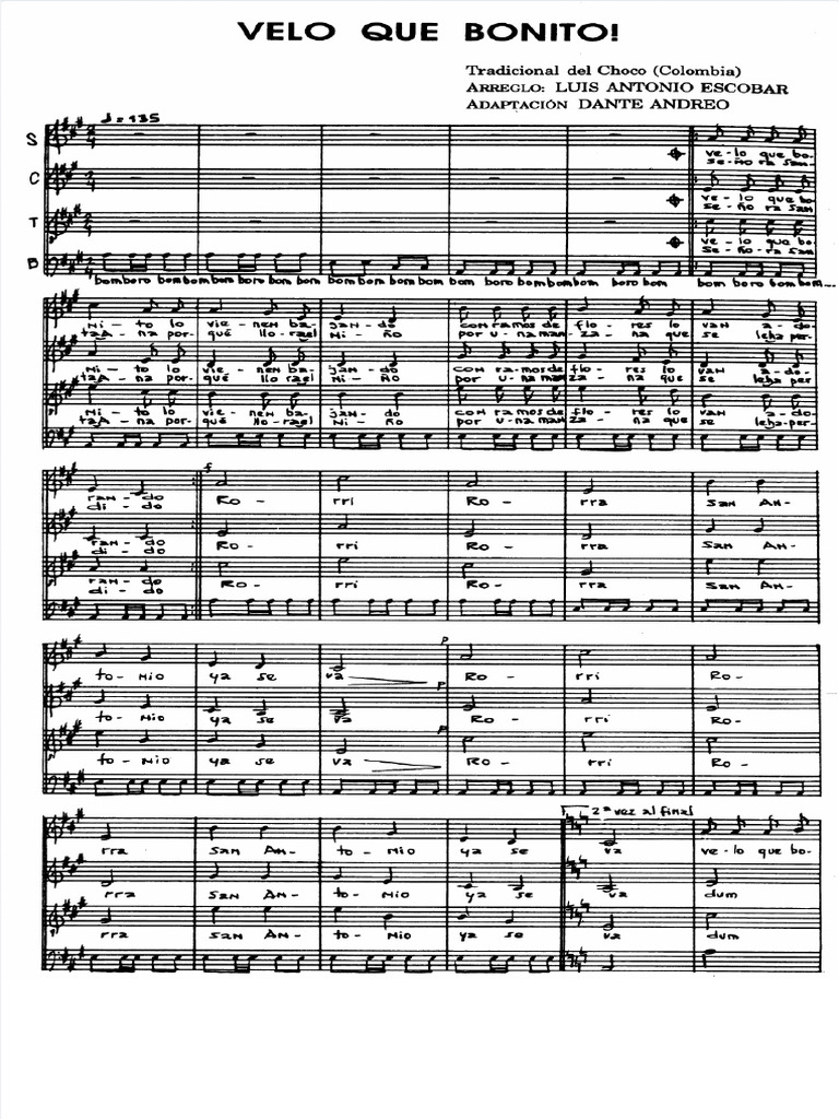 Velo Que Bonito | PDF