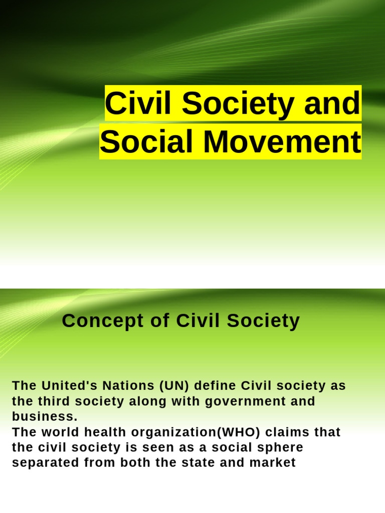 Civil Society and Social Movement | PDF | Social Movements | Civil Society