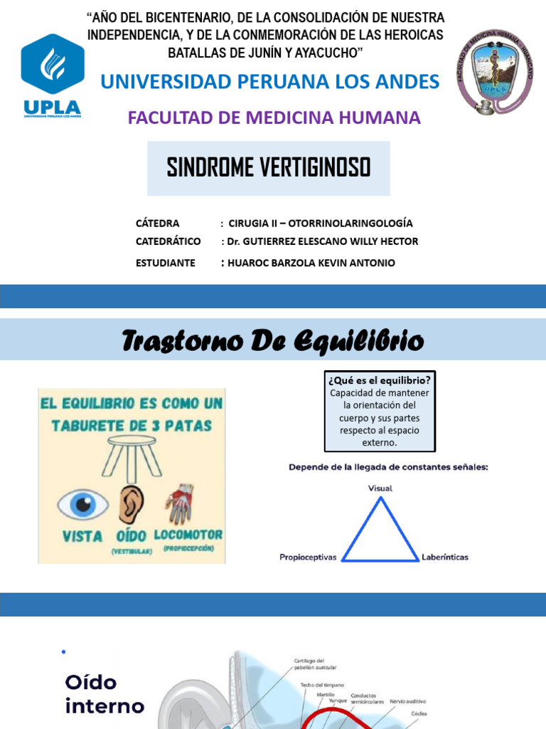 Sindrome Vertiginoso E | PDF | Vértigo | Oído