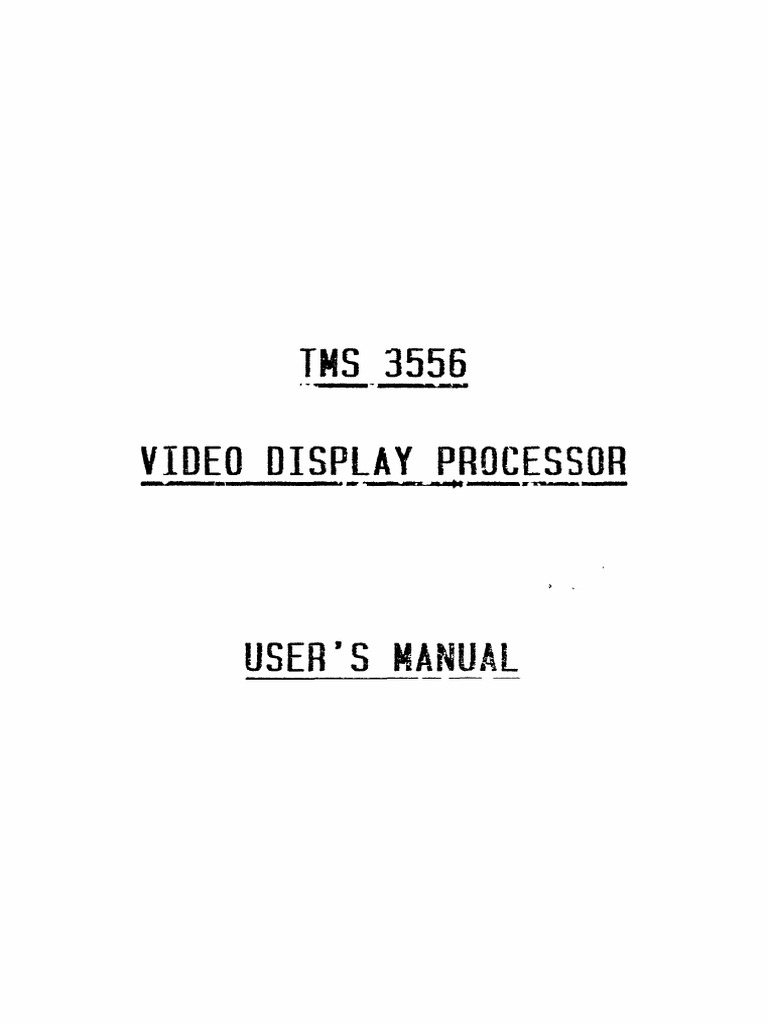 TMS3556 Data Sheet | PDF | Pointer (Computer Programming) | Input/Output