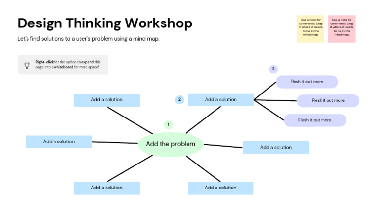 Black and White Blue Purple Basic Design Thinking Whiteboard Brainstorm ...