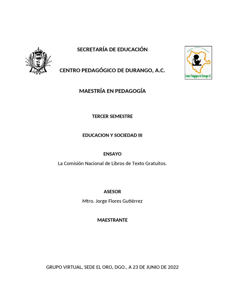 Historia de la CONALITEG en México | PDF | Educación de la primera ...