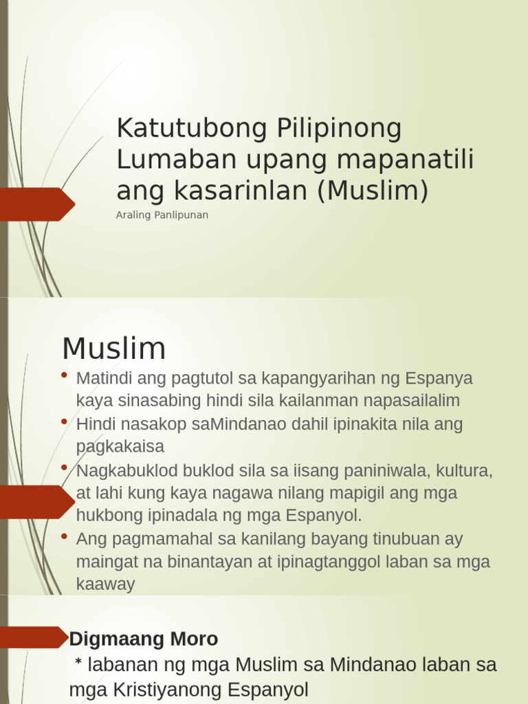 Katutubong Pilipinong Lumaban Upang Mapanatili Ang Kasarinlan ( | PDF