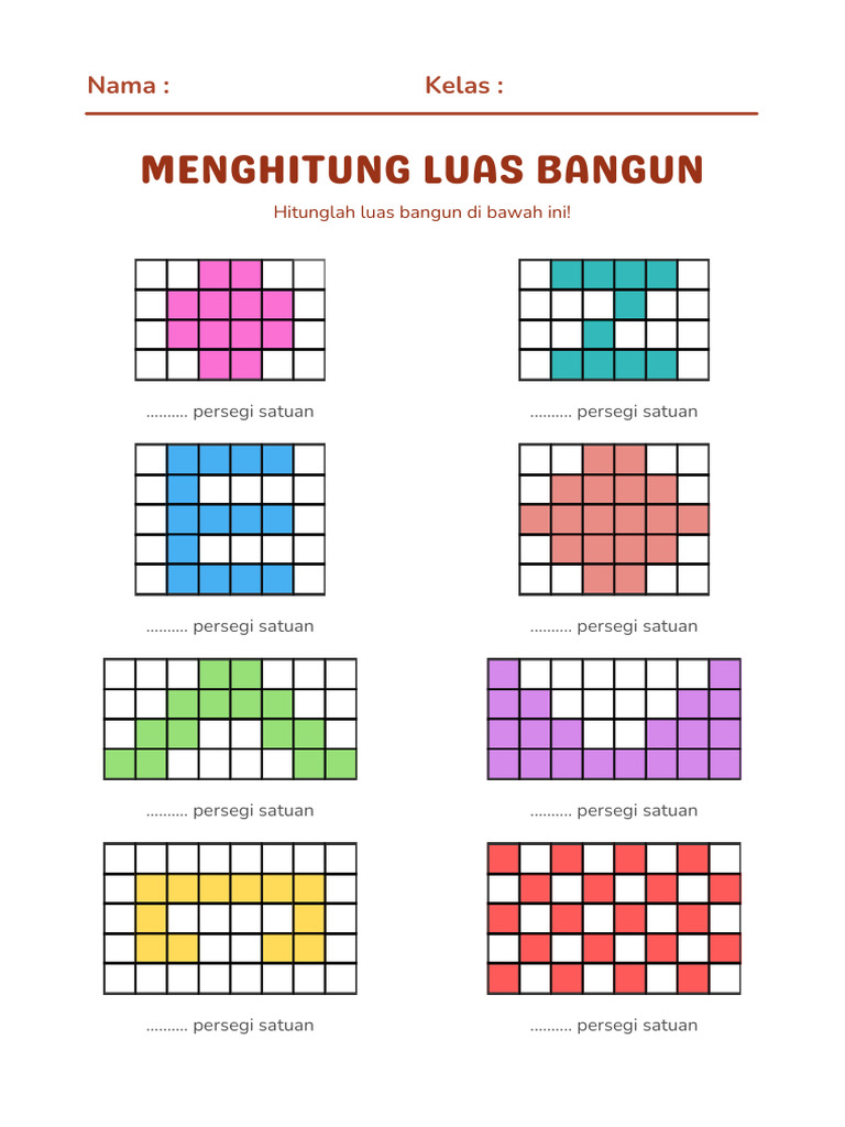 Menghitung Luas Persegi Satuan SD | PDF