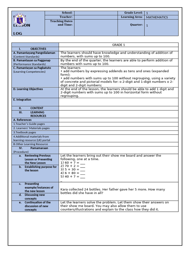 Grade 1 Addition Strategies | PDF | Learning | Teachers