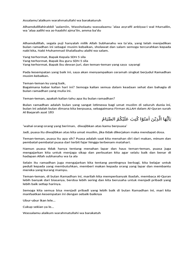 Ceramah abang musa | PDF