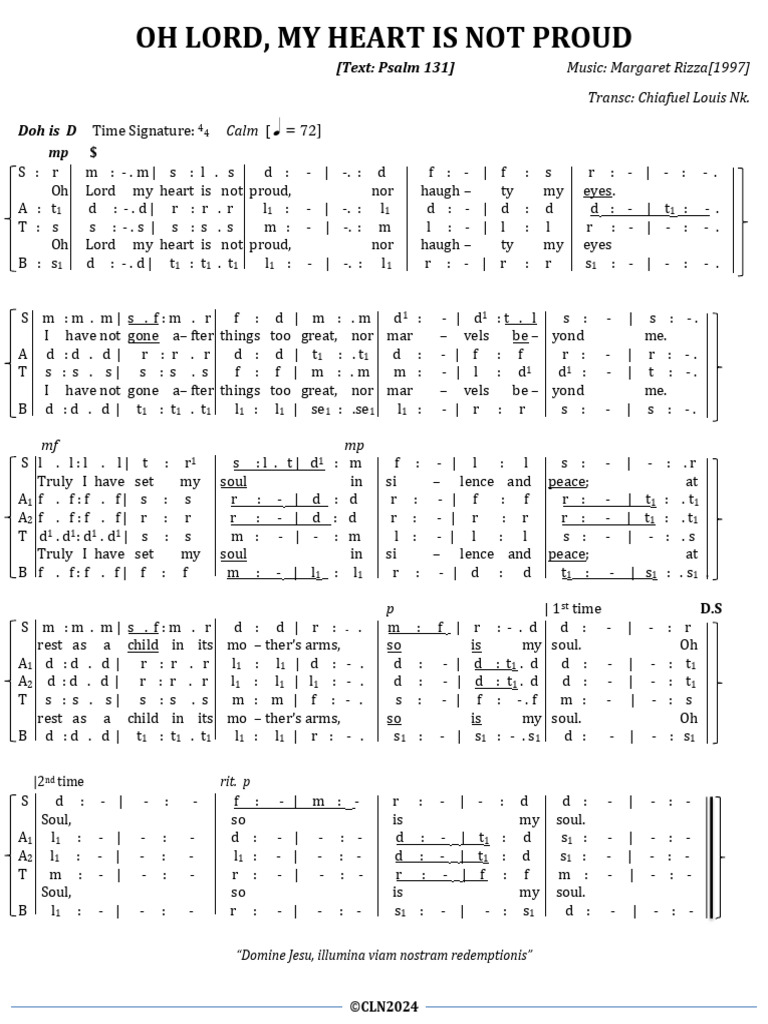 Psalm 131: A Humble Heart | PDF