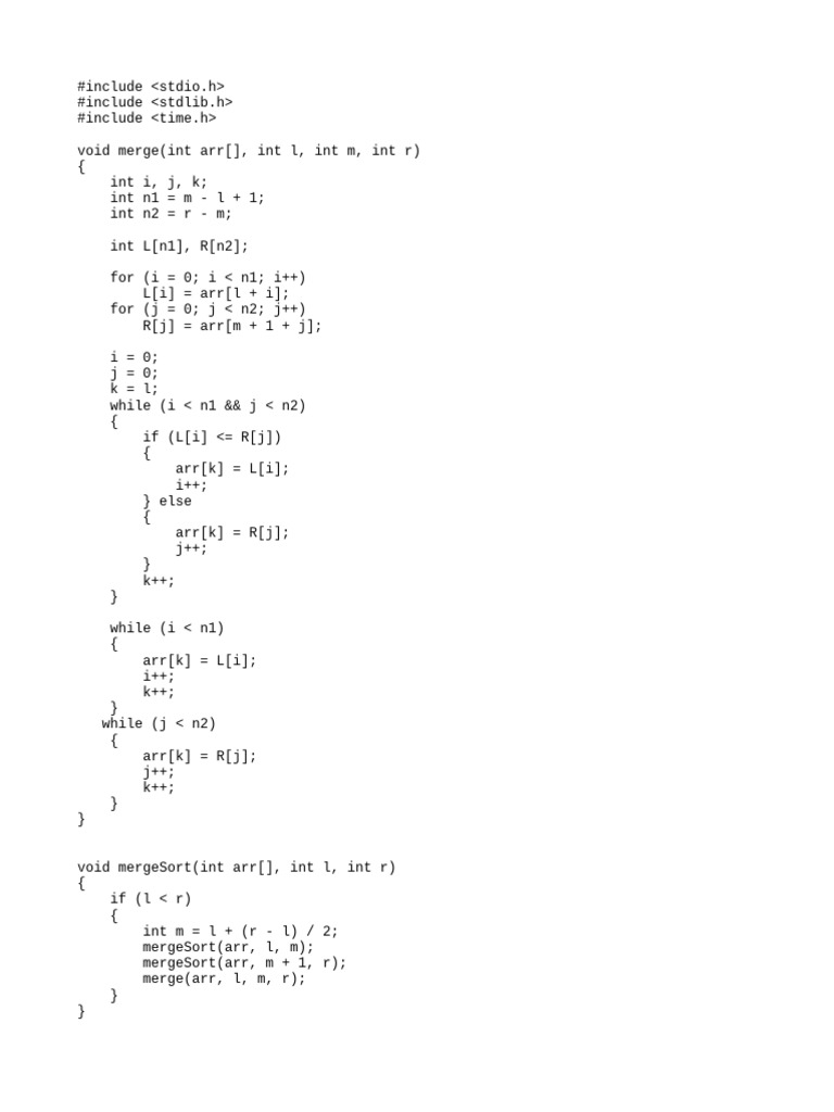 PGM 2 Merge Sort | PDF