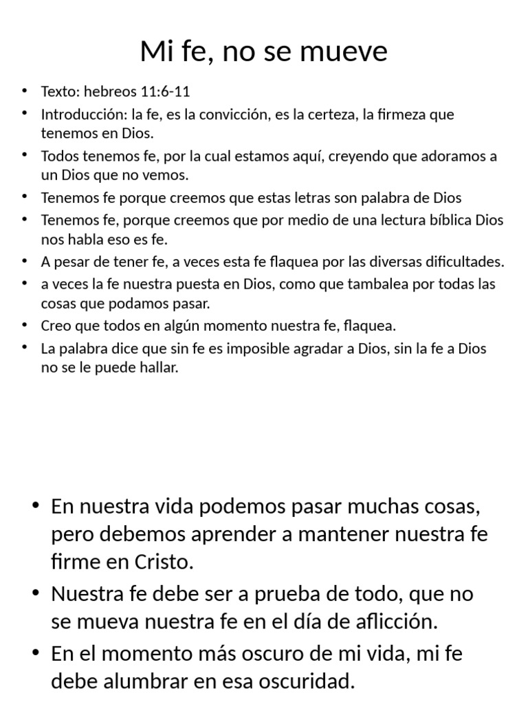 Mi Fe, No Se Mueve - 025707 | PDF | Dios | Verdad