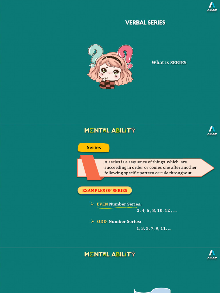 L1 11 APRIL PH Advance Verbal Seri) Es Class 7 | PDF | Numbers | Group Theory