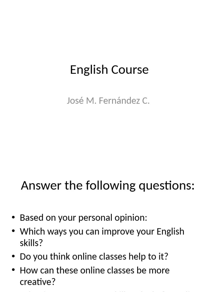 English Course | PDF