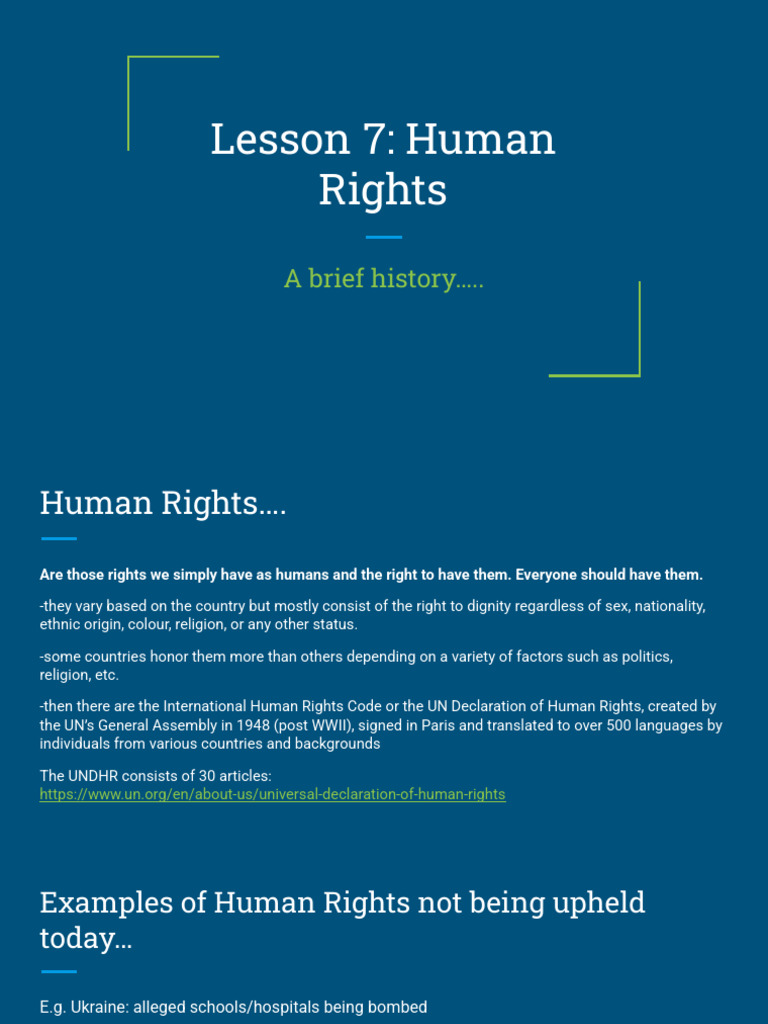Lesson 7 - Human Rights - Charter | PDF | Social Policy | Libertarian ...