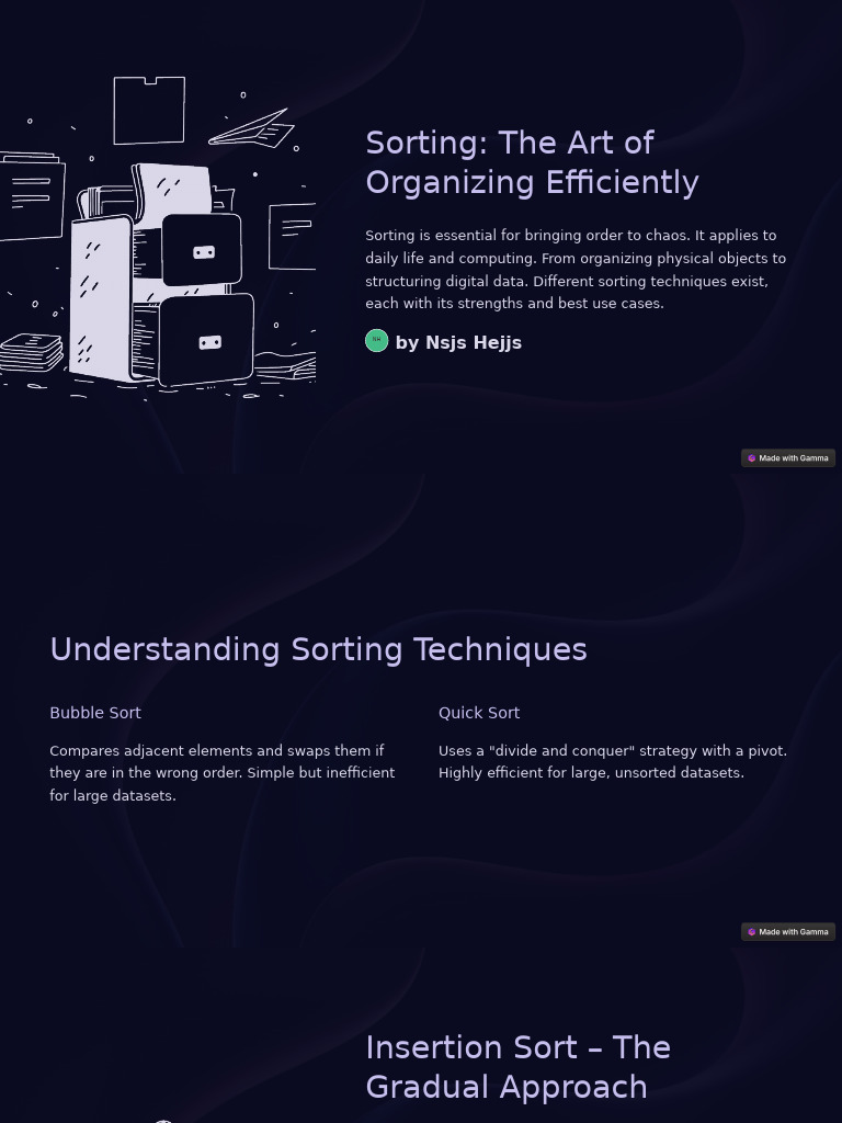 Efficient Sorting Techniques Explained | PDF