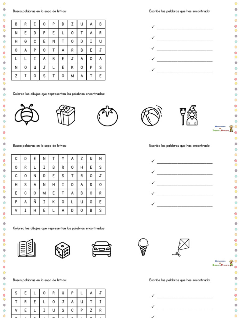 Busca-escribe-y-colorea-la-palabra | PDF | Derechos de autor
