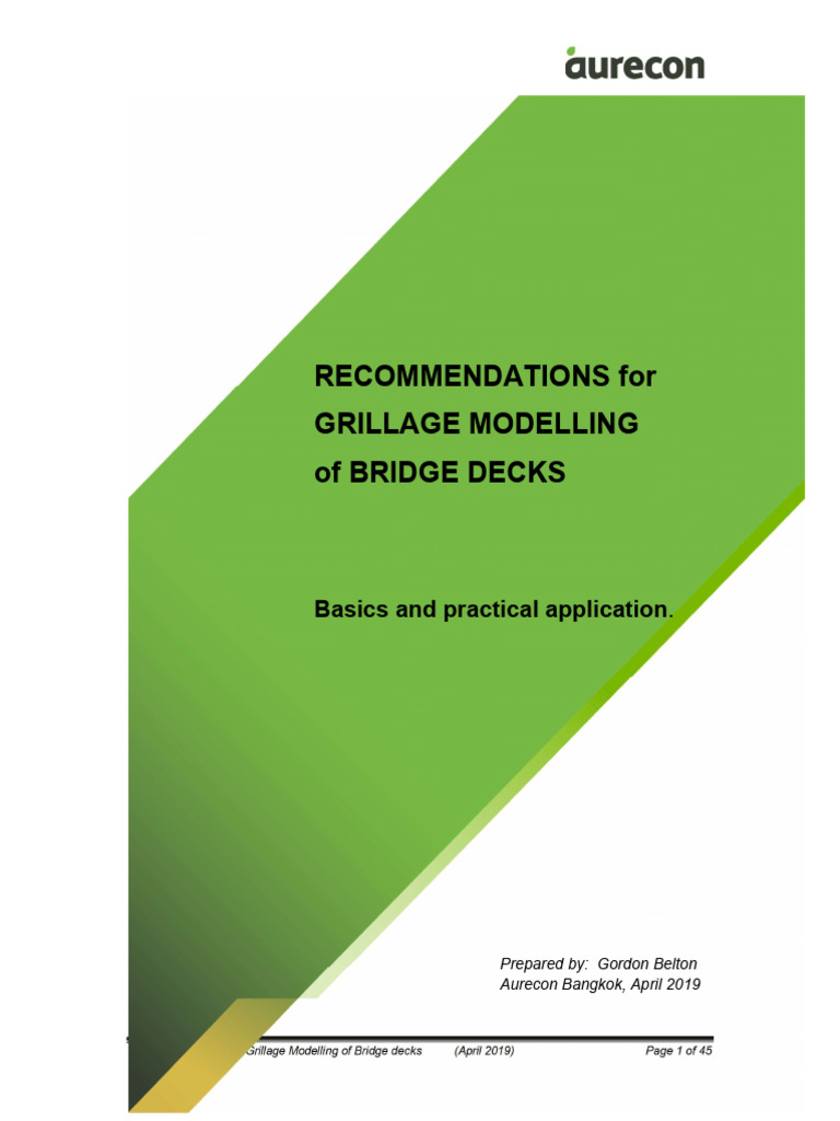 01 - Recommendations For Grillage Modelling - Oct - 2019 | PDF | Bridge ...