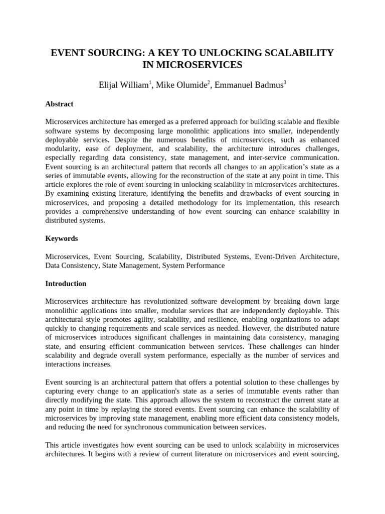 Event Sourcing | PDF | Scalability | Software Engineering