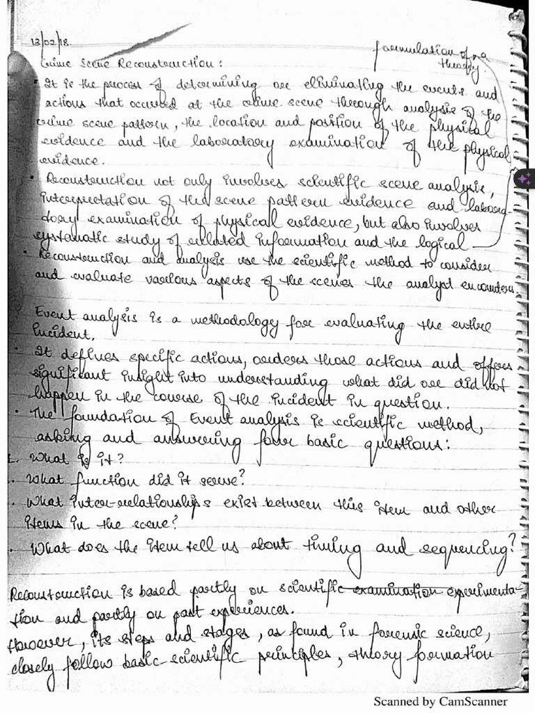 Crime Scene Reconstruction | PDF